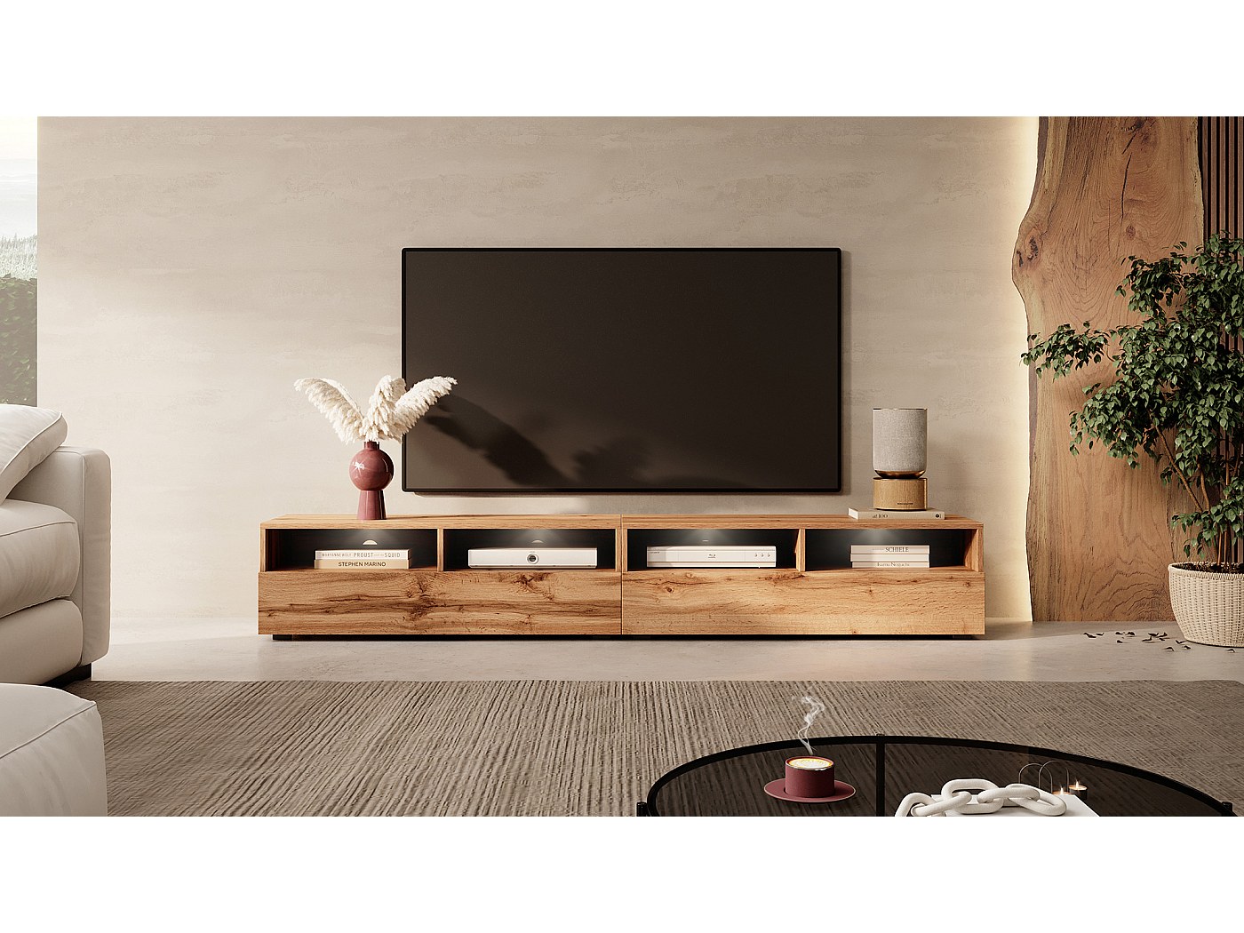 Mobile TV / Mobile soggiorno - design moderno - rovere wotan con ...