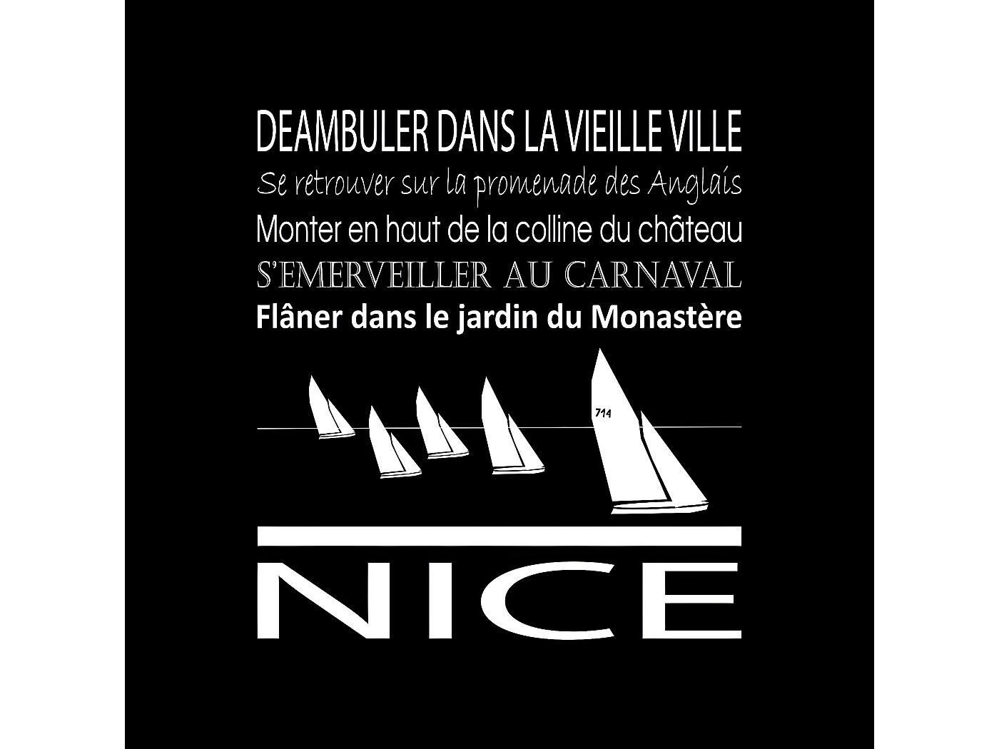 Tableau sur toile Nice 30x30 cm