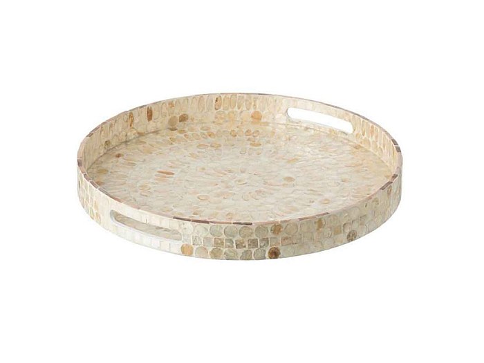 Plateau de Service Déco "Delta" 50cm Beige