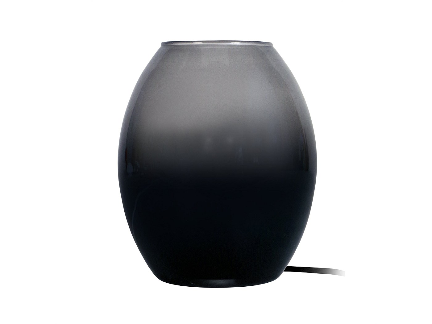 Abajur TOSEL CARDIFF tecido certo preto D25 x H47 cm