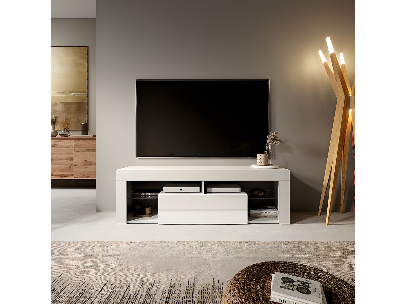 Mobile TV Moderno / Tavolino TV / Porta TV Elegante con Ripiani in ...