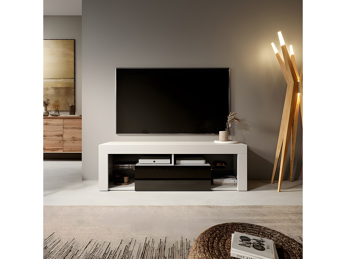 Mobile TV Moderno / Tavolino TV / Porta TV Elegante con Ripiani in ...