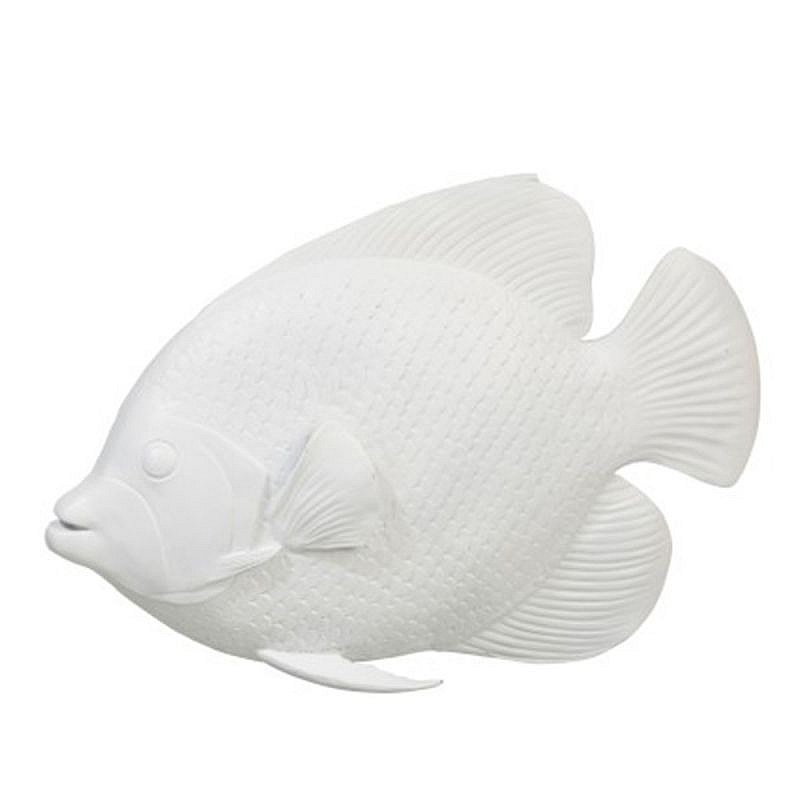 Décoration Murale "Poisson Tropical" 44cm Blanc
