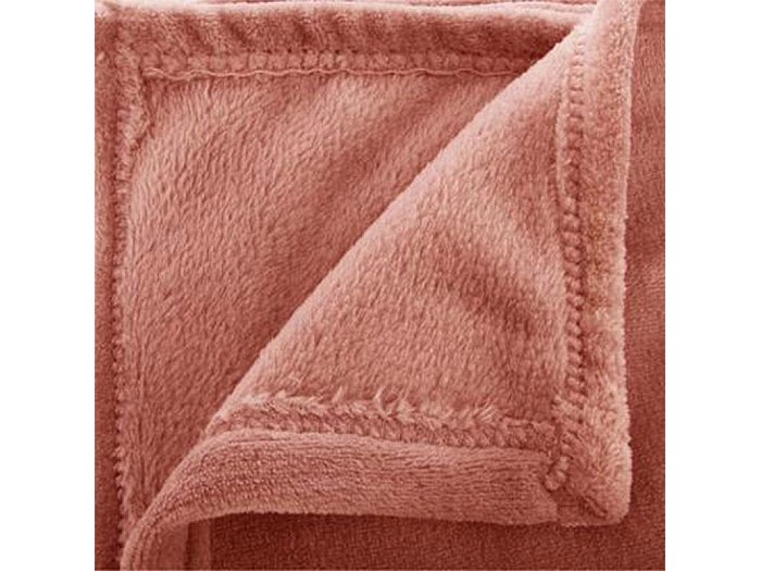 Plaid Doux Uni "Flanel" 125x150cm Blush