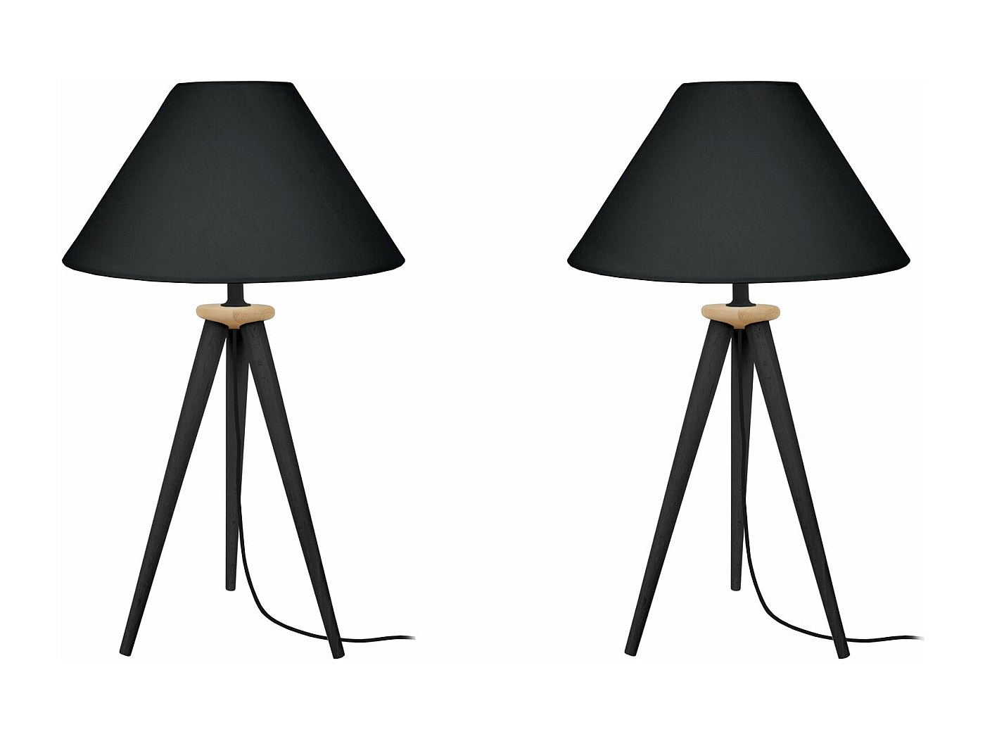 Candeeiro de mesa TOSEL HOD B LT2 tecido coluna cone D30 x H56 cm