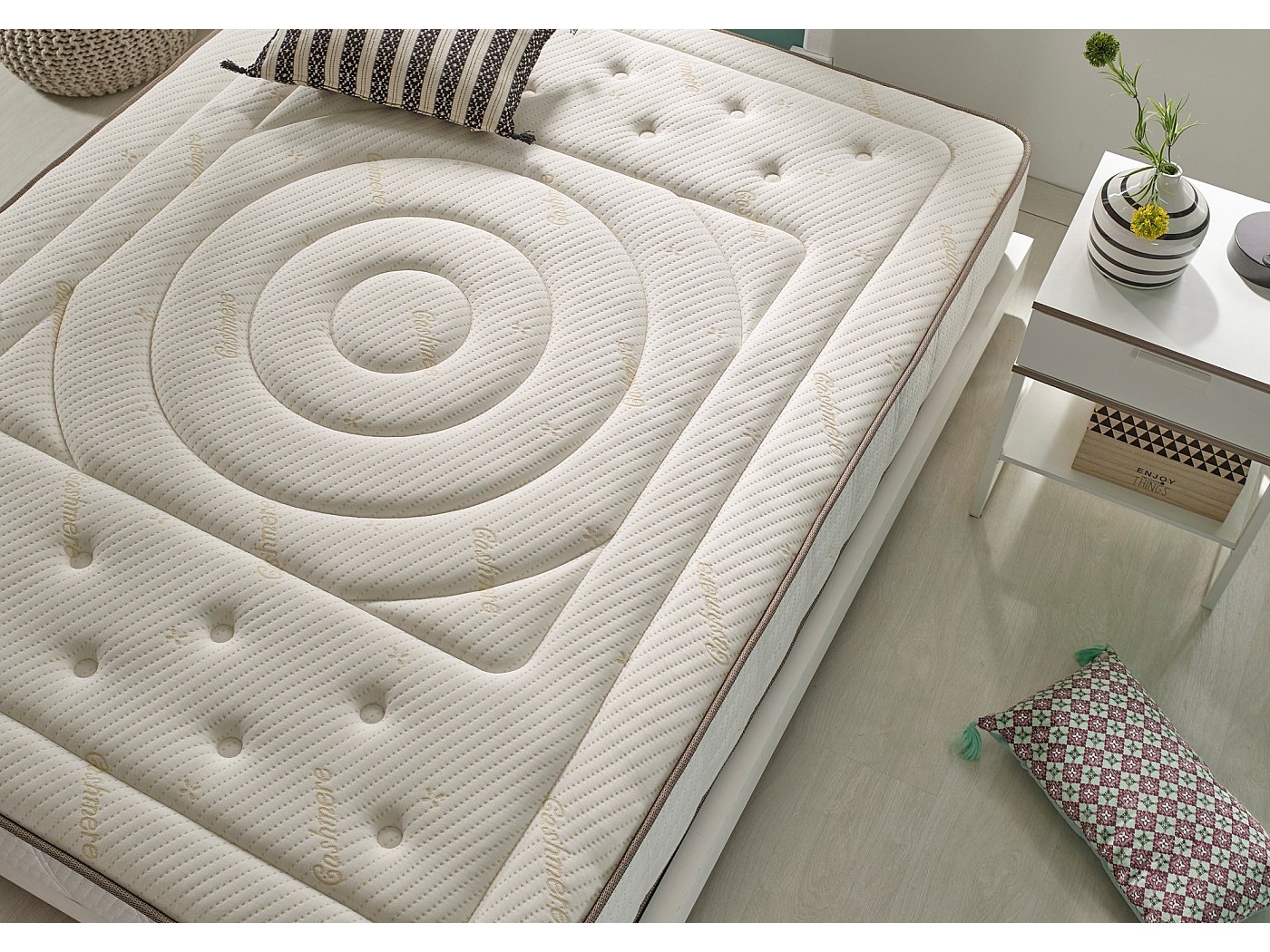 Colchón 90 x 200 Visco Cashmere Imperial Fibras Naturales Altura 26 Cm ±2