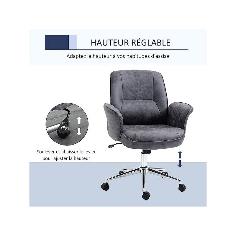 Chaise de bureau SMITH grise