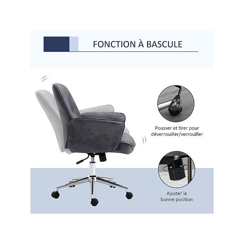 Chaise de bureau SMITH grise
