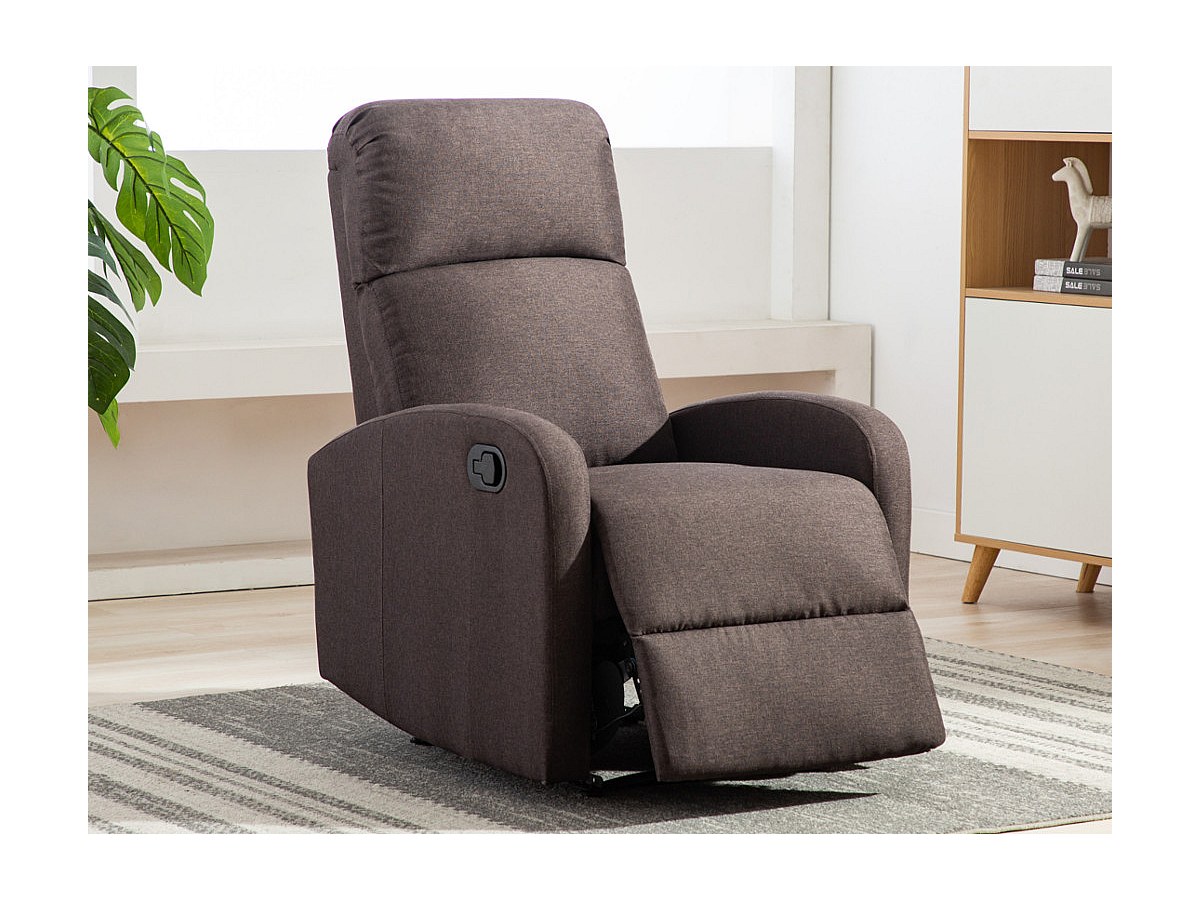 Relaxsessel Fernsehsessel ISAO - Stoff - Braun kaufen