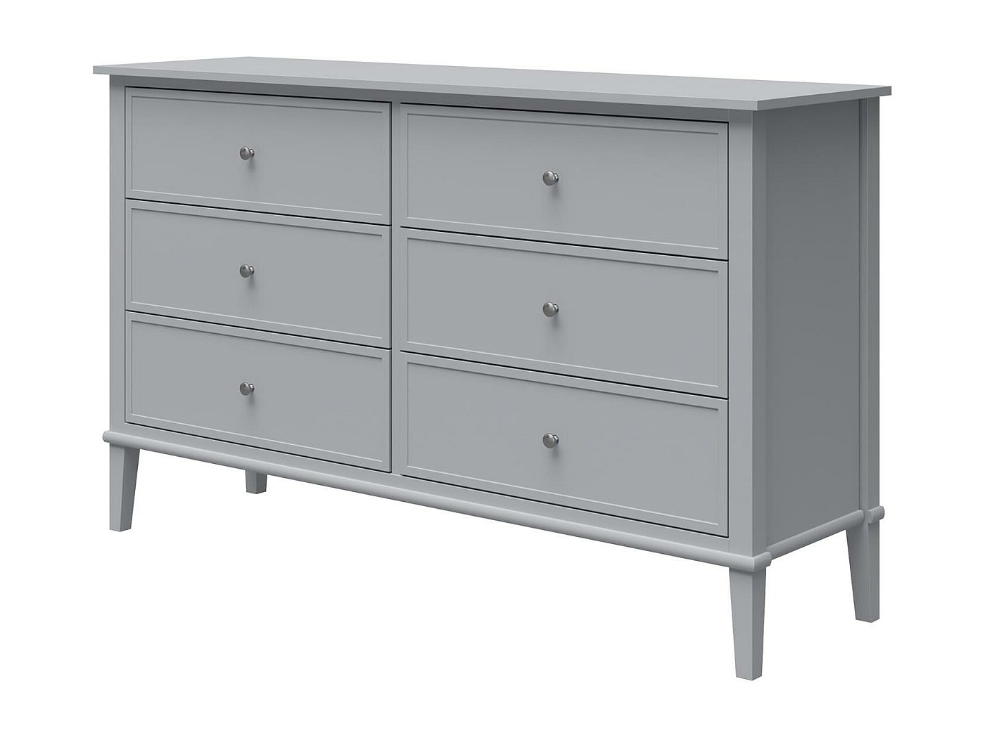 Commode à 6 tiroirs en MDF gris