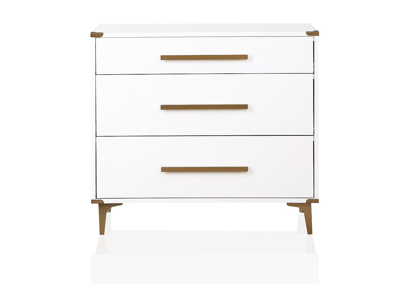 Commode à 3 tiroirs en MDF blanc