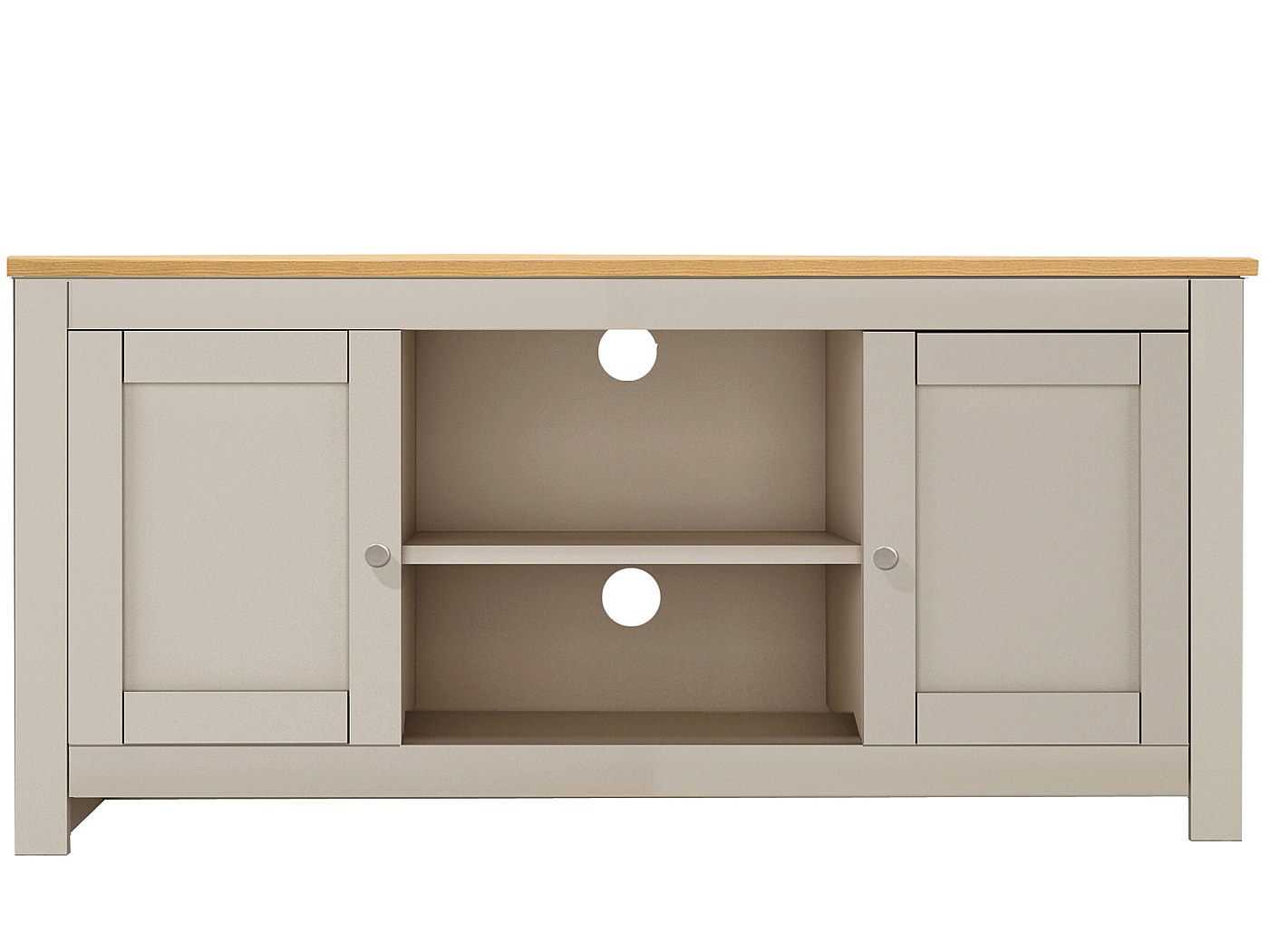 Porta TV a 2 ante in MDF rovere e panna