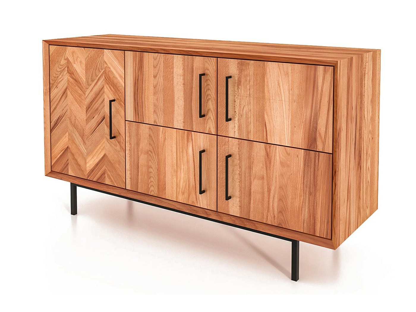 ABIES - Commode 100% en bois massif de cœur de hêtre, huilé naturel