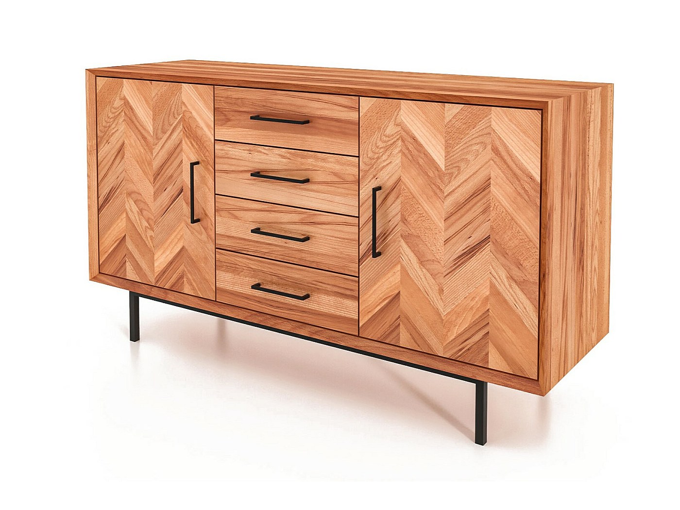ABIES - Commode 100% en bois massif de cœur de hêtre, huilé naturel