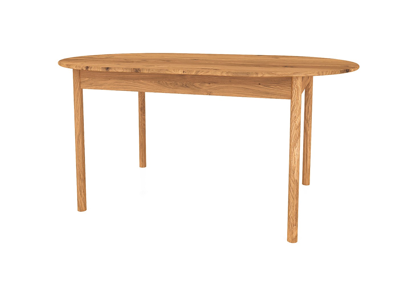POLA - Table ovale en chêne sauvage, huilé naturel 100x140