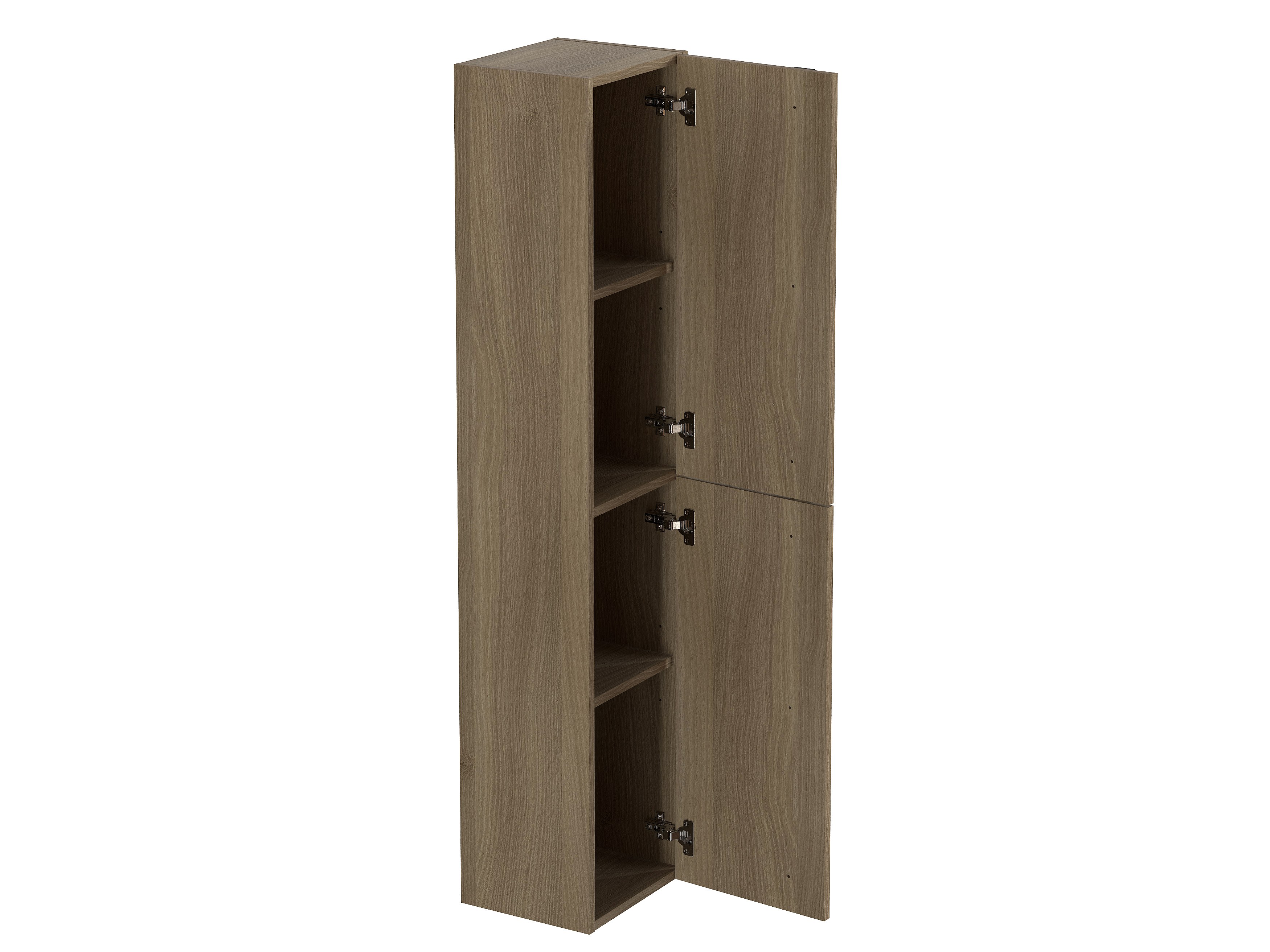 Colonne de Salle de Bain coloris Chêne et noir - Longueur 30 x ...