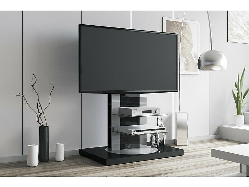 Meuble TV design rotatif 126 x 90 x 59 cm - Noir