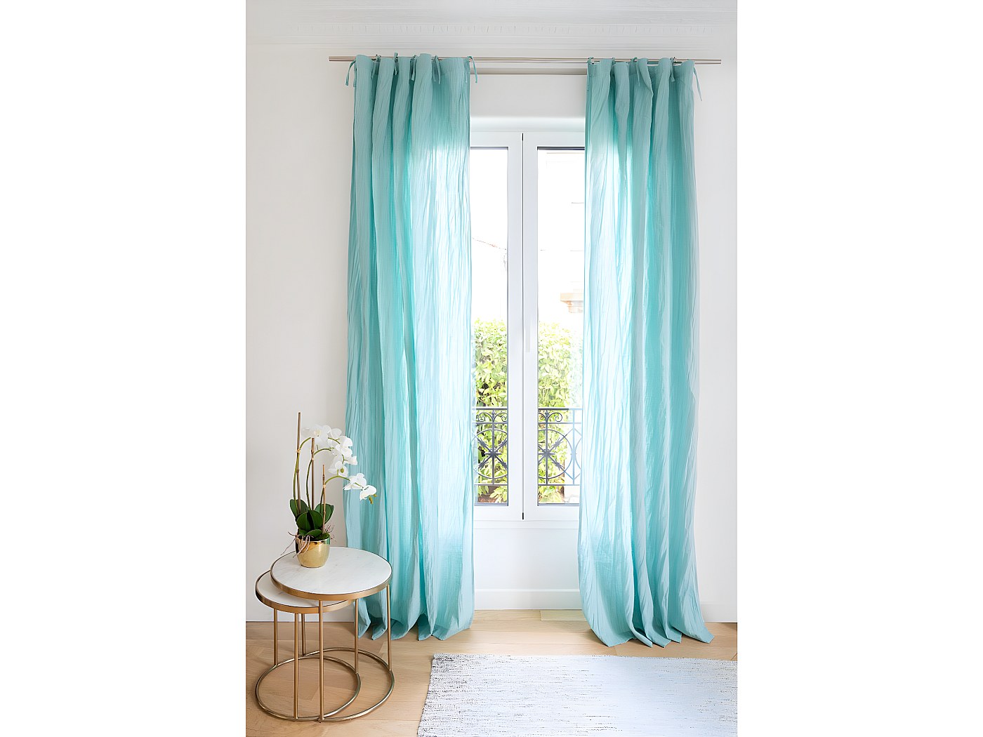 Lot de 2 rideaux Joy Gaze de coton 260x140cm