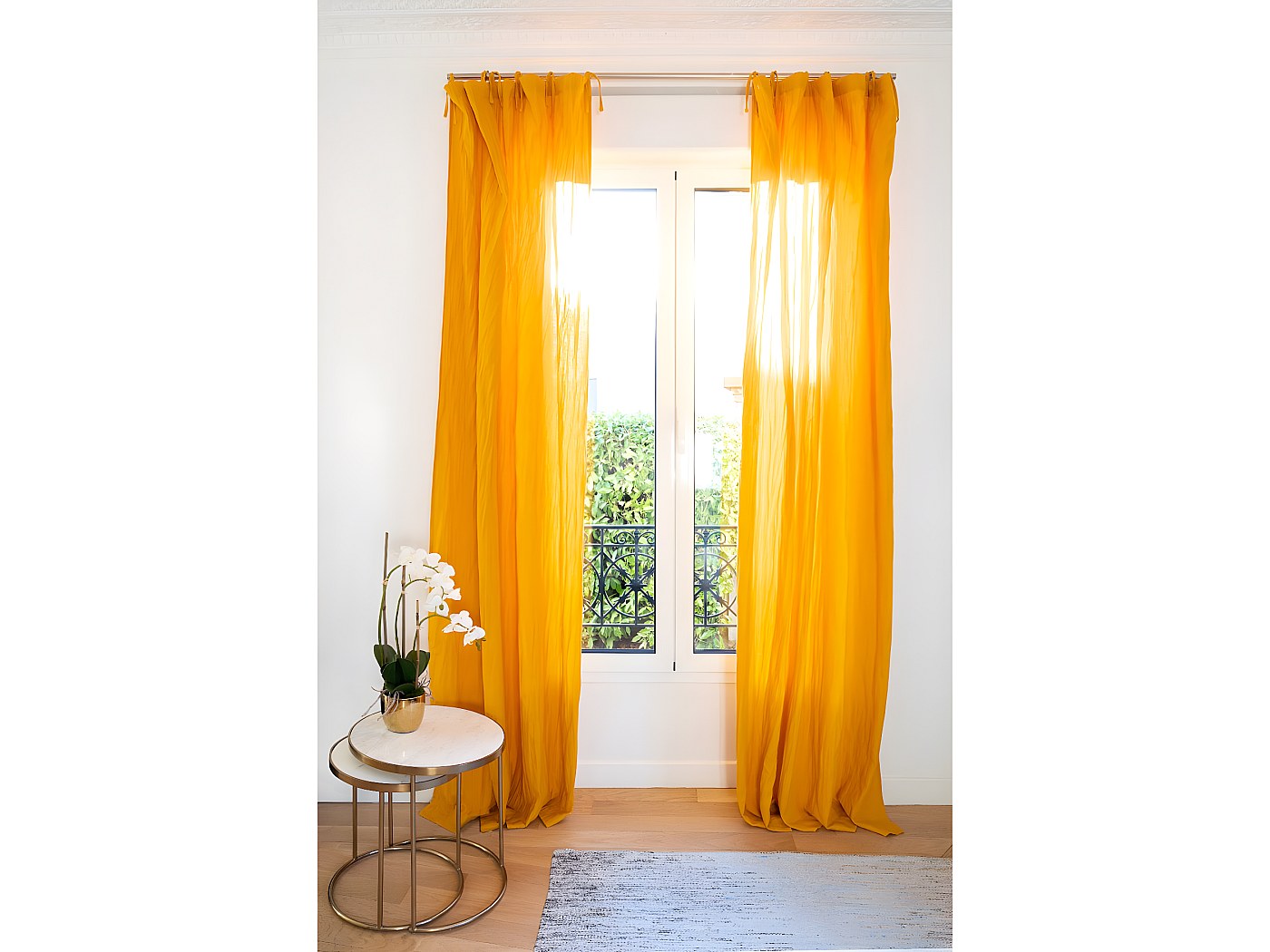 Lot de 2 rideaux Joy Gaze de coton 260x140cm