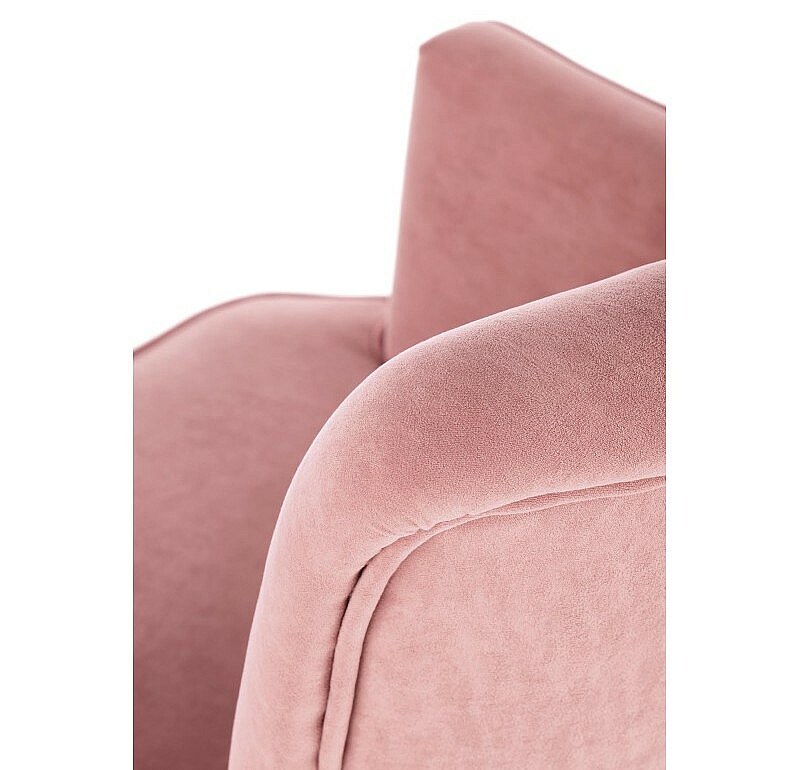 Fauteuil en tissu velours 75 x 70 x 100 cm - Rose antique