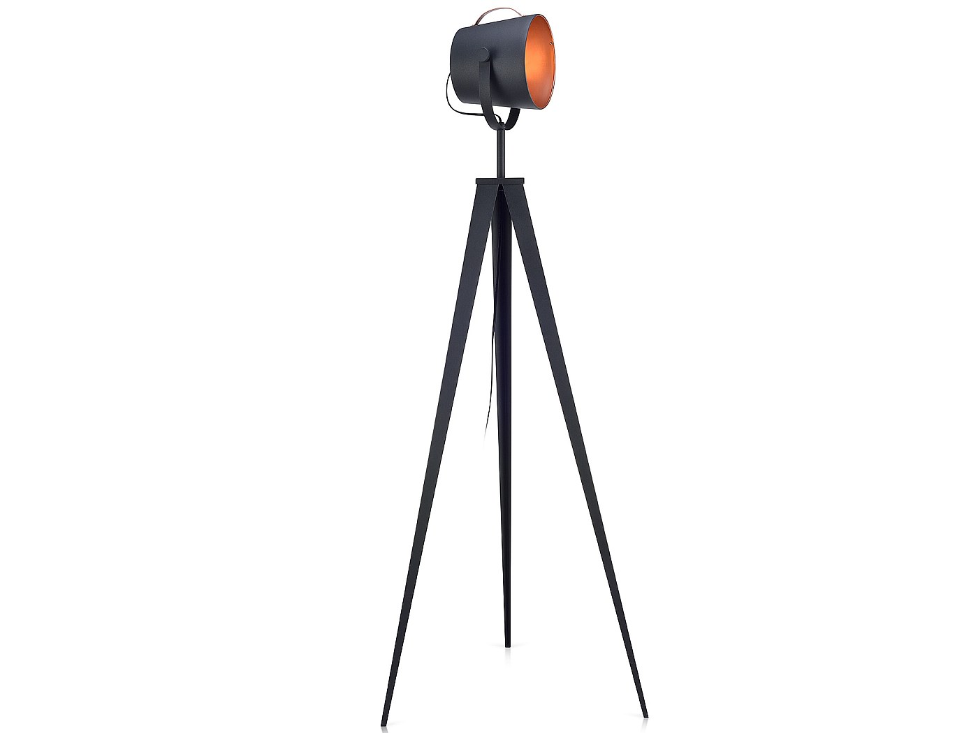 Teamson Home Artiste Modern Statief Vloerlamp - Zwart/Roos Goud ...