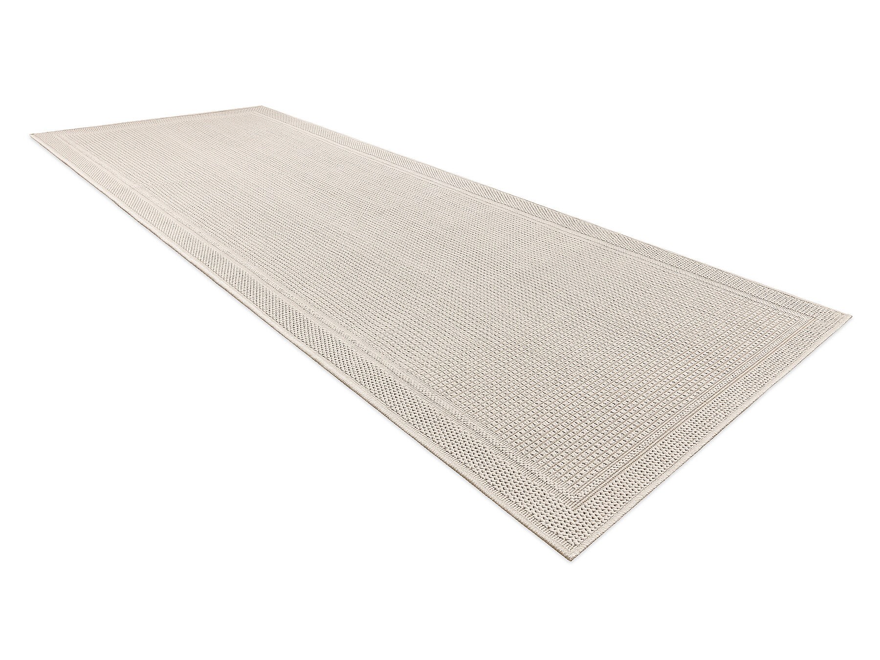 Teppich, Läufer TIMO 5979 SISAL draussen Rahmen beige 60x200 cm