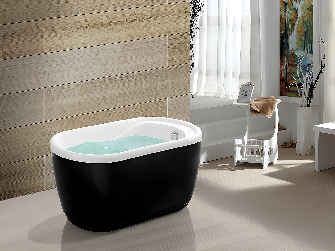 Bañera asiento PICCOLA 240L 120 x 75 x 65 cm - Negro