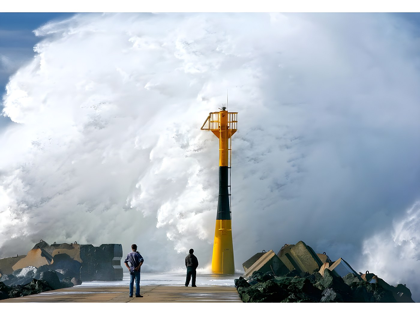 Tableau mural tempête à Anglet 45x65 cm