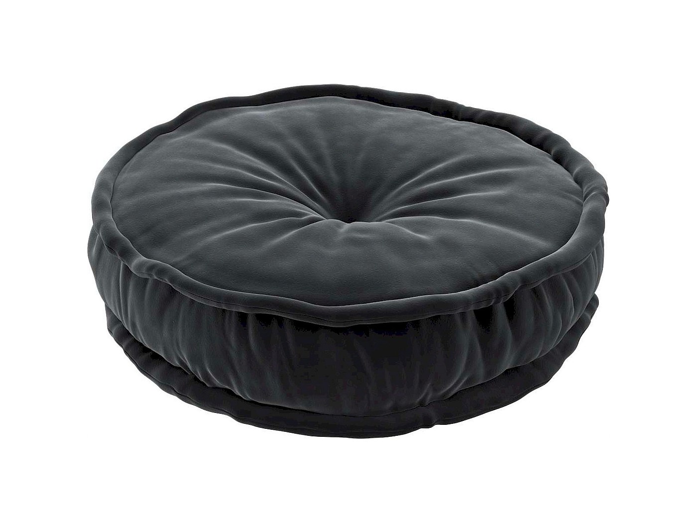 Pouf coussin rond Sweet Drop en velours