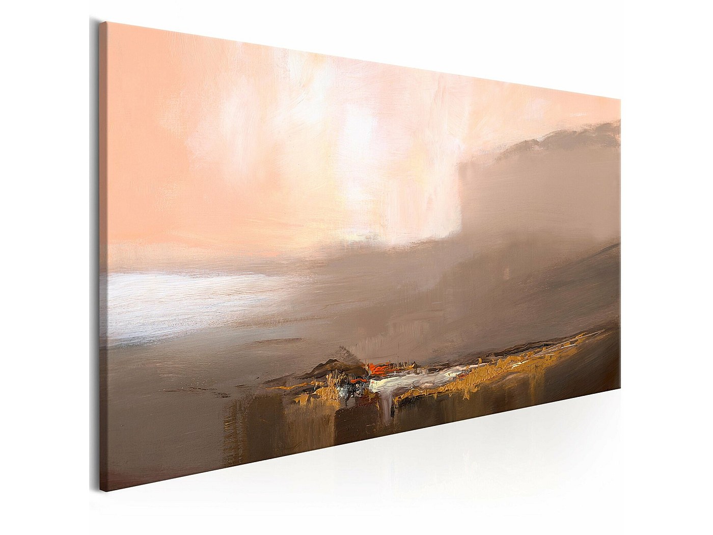 Tableau dernière étape marron large - 100 x 45 cm