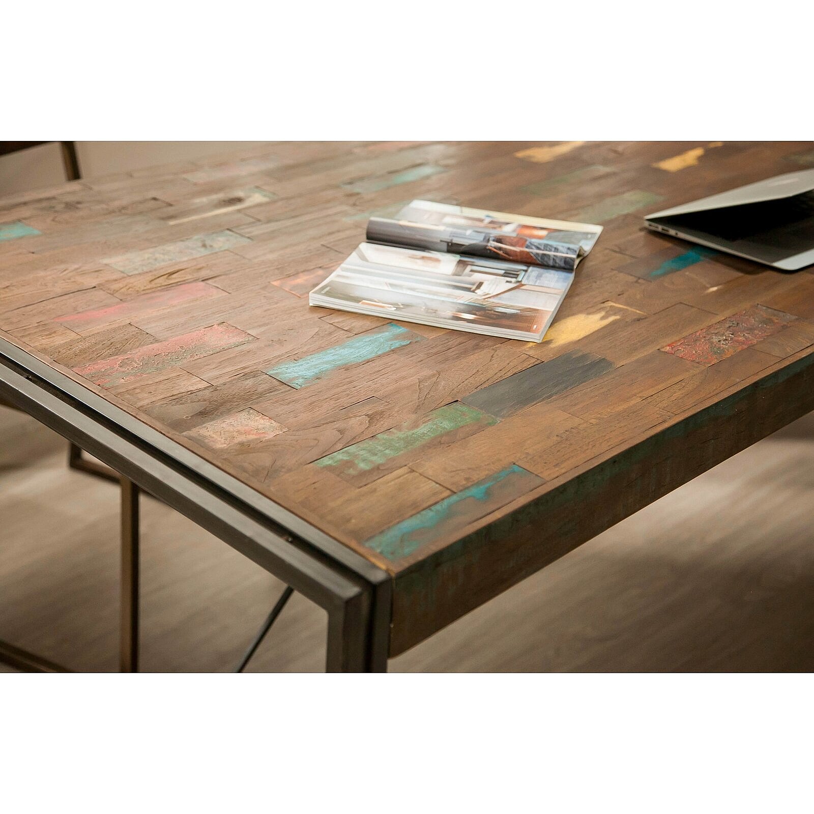 Table de repas loft xl teck recyclé