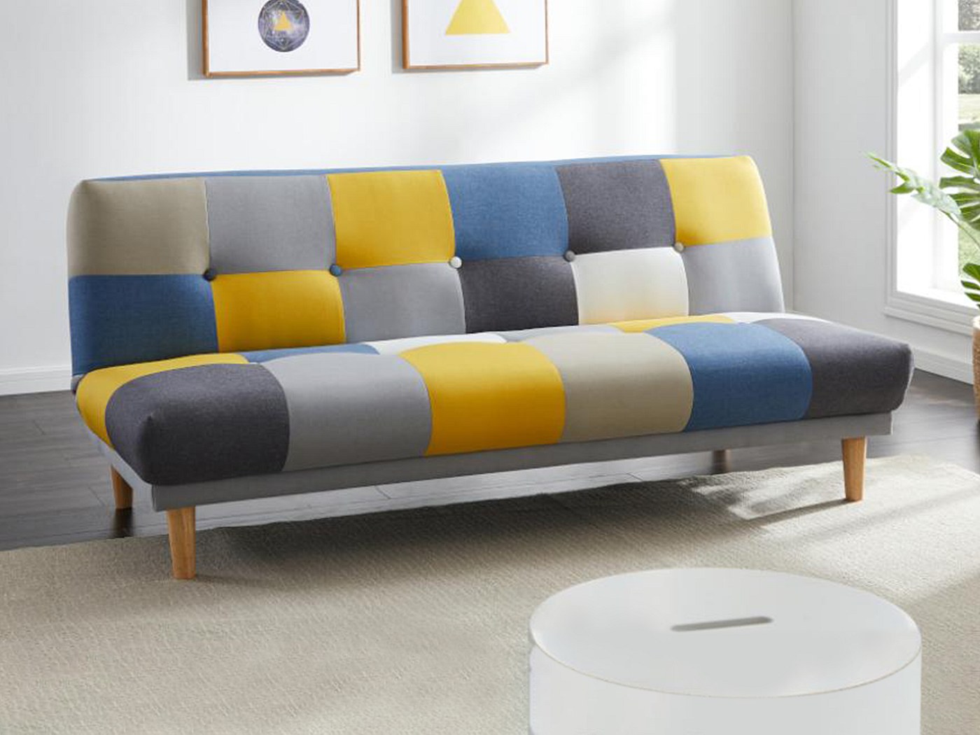 Divano letto 3 posti clic clac in Tessuto multicolore MARDAG