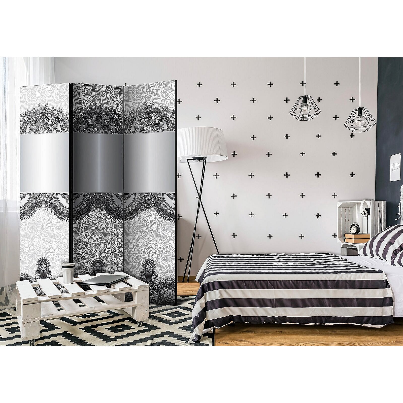 Paravent modèle abstrait I 3 volets