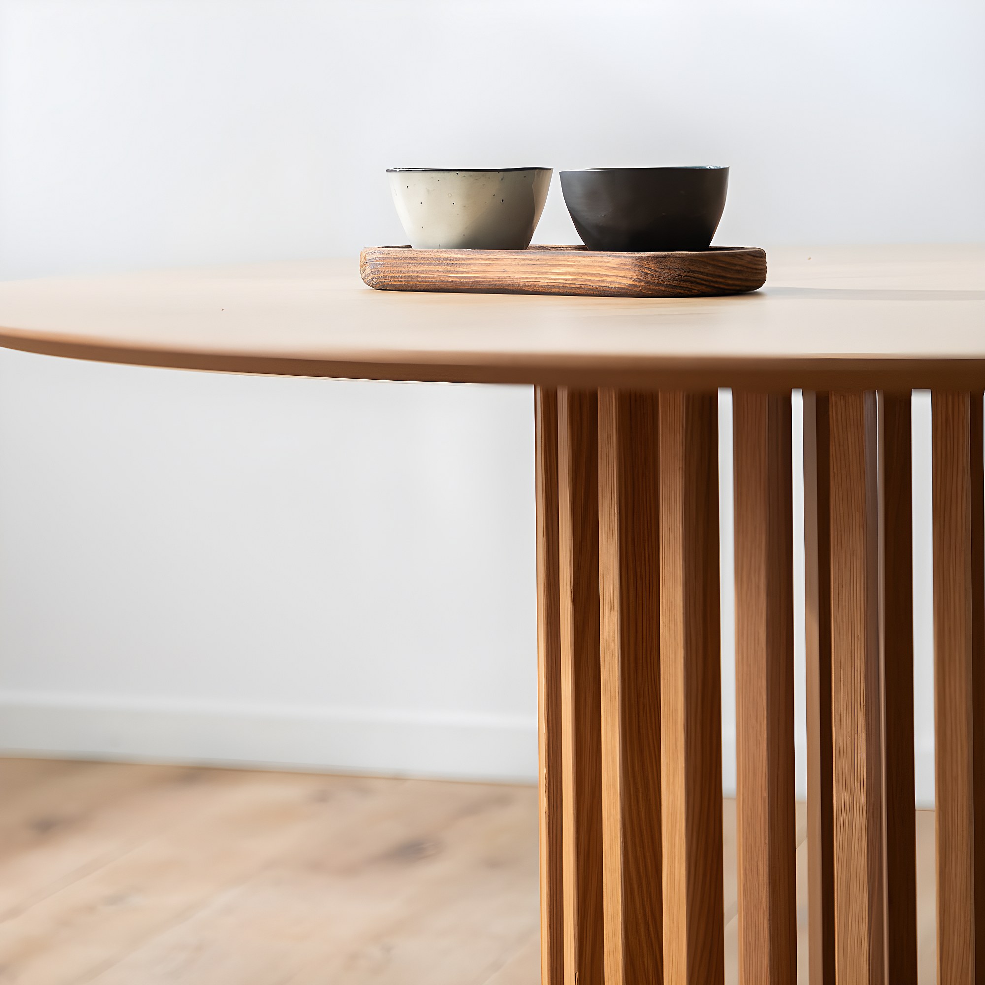 Sola - Table à manger ronde en bois ø120cm - Couleur - Bois clair