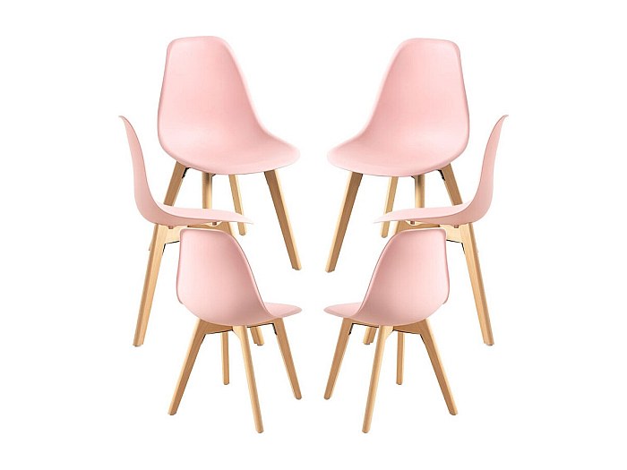 Pack 6 Sillas Kelen - Rosa