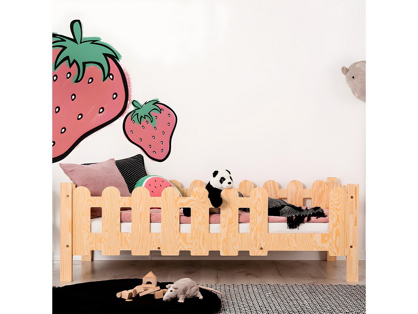 Cama 70x140 entrada por la derecha con somier Anna Madera