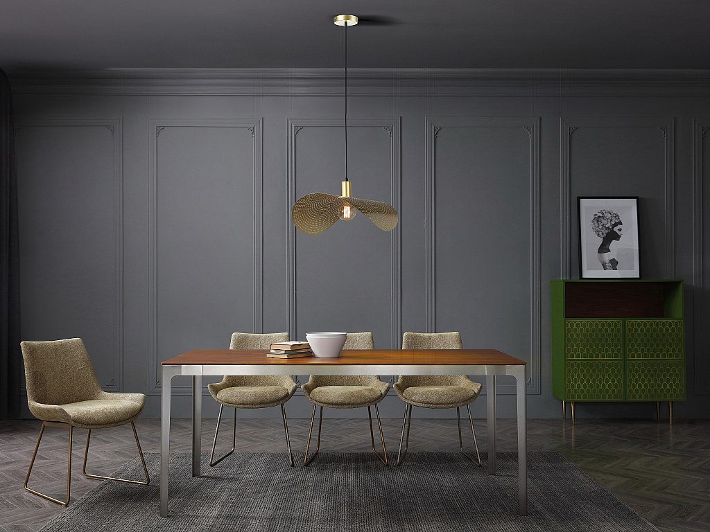 Suspension doré design