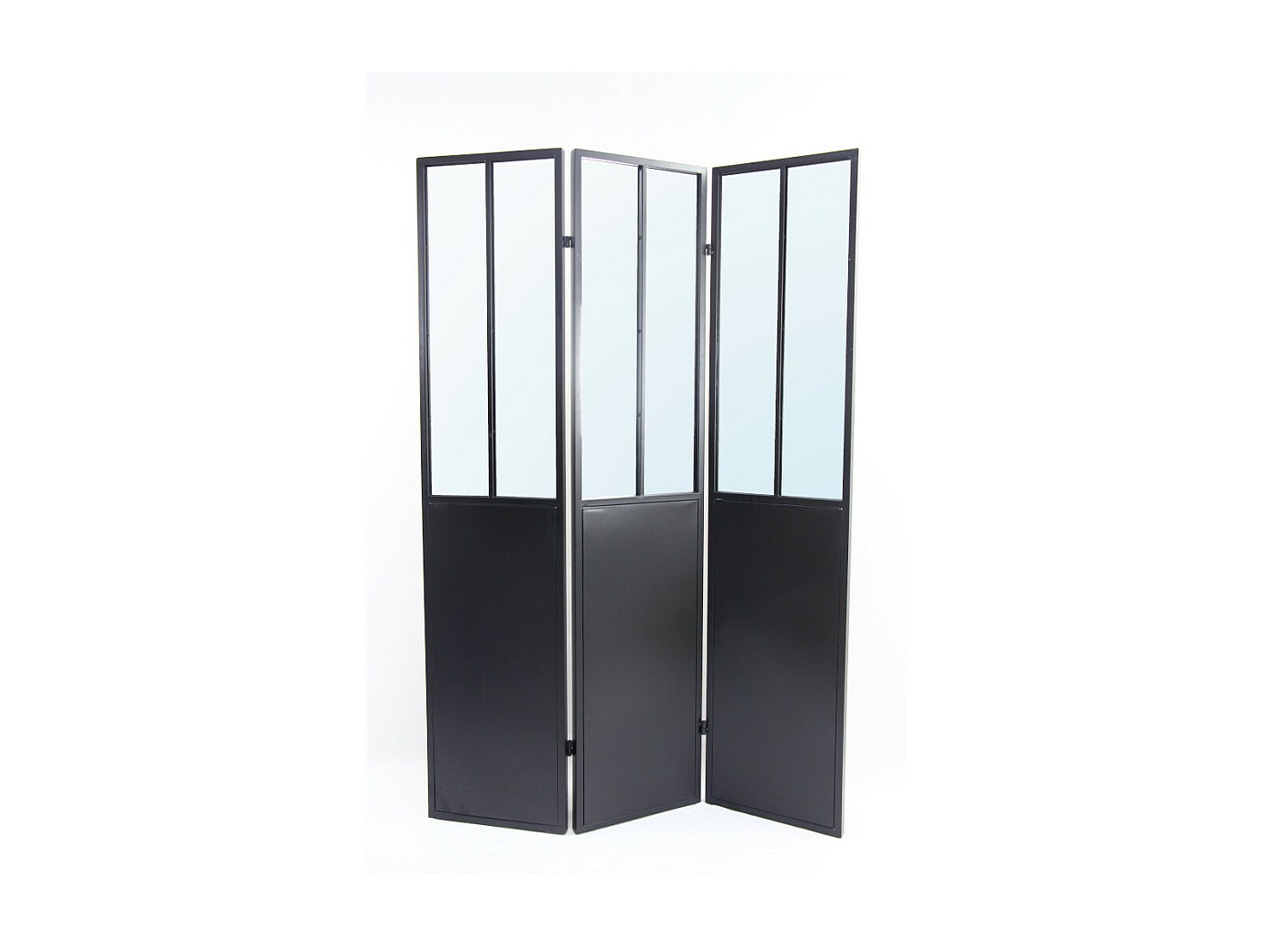 Industrialny parawan lustrzany COVENTRY - Metal - Wys. 180 x Szer. 122 ...