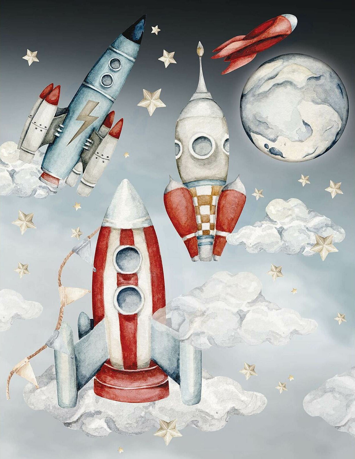 Sticker mural Ciel futur - 100 x 150 cm