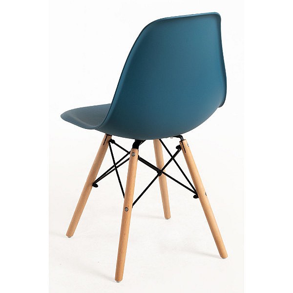 Pack 4 Sillas Tower Basic - Azul Petróleo