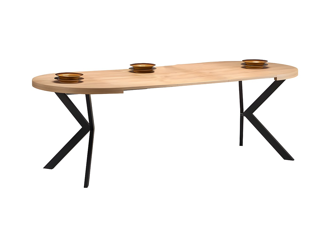 Table à manger extensible 100-250 x 100 x 75 cm - Chêne doré