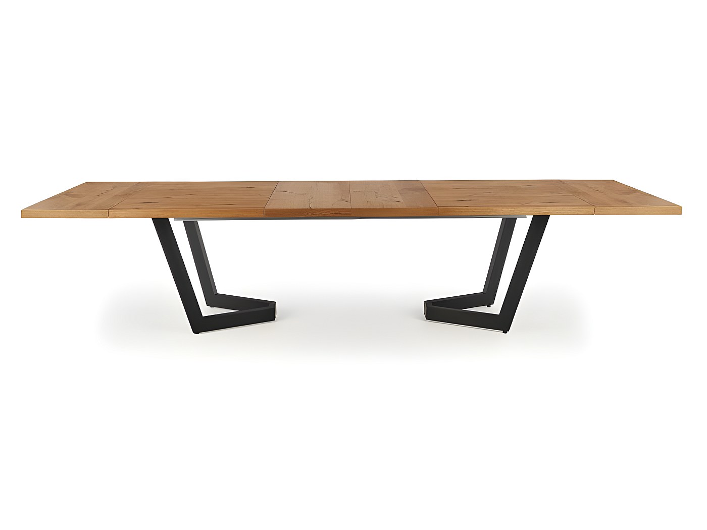Table à manger extensible 160-250-340 x 90 x 77 cm - Chêne Clair/Noir