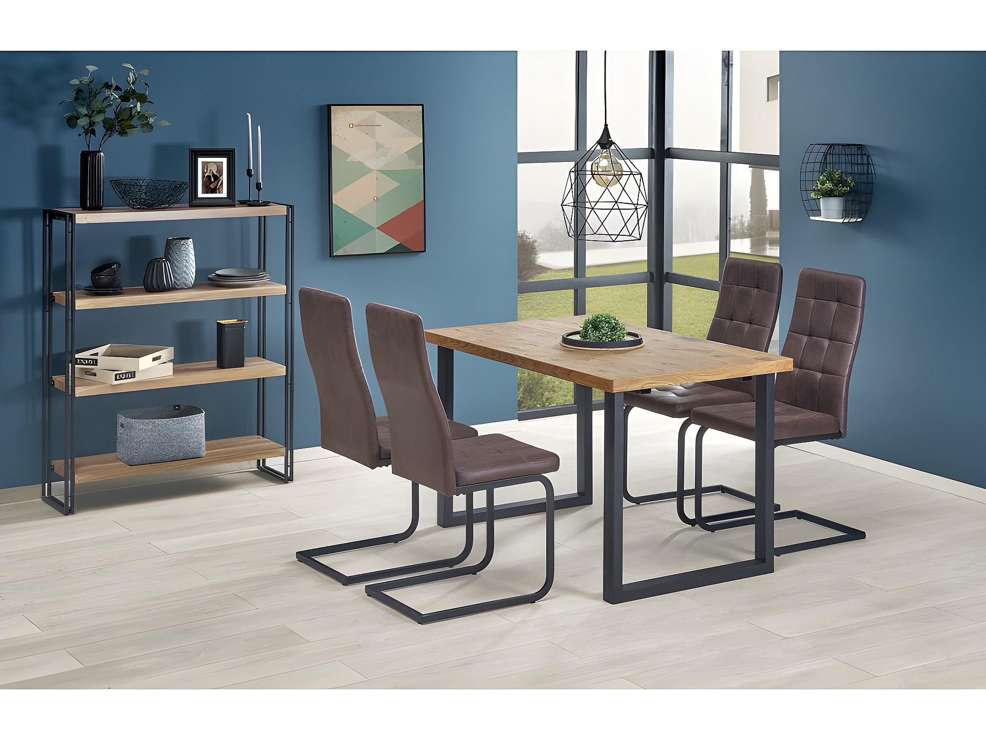 Table à manger extensible 126-206 x 80 x 76 cm - Chêne clair