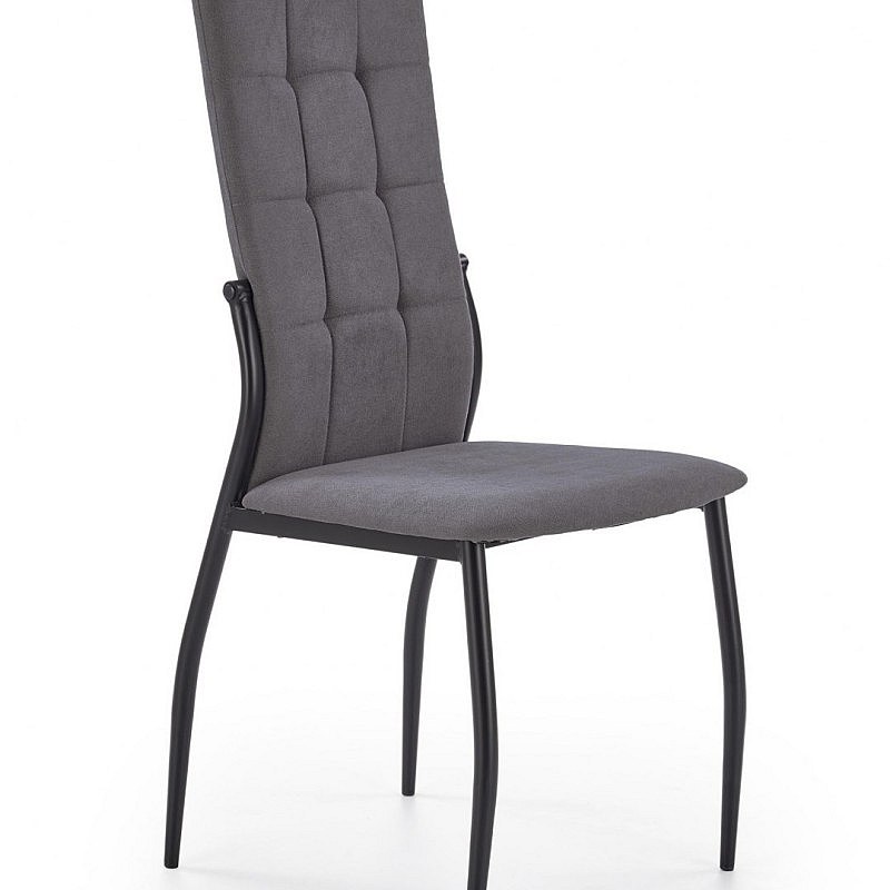 Lot de 4 chaises en tissu - Gris