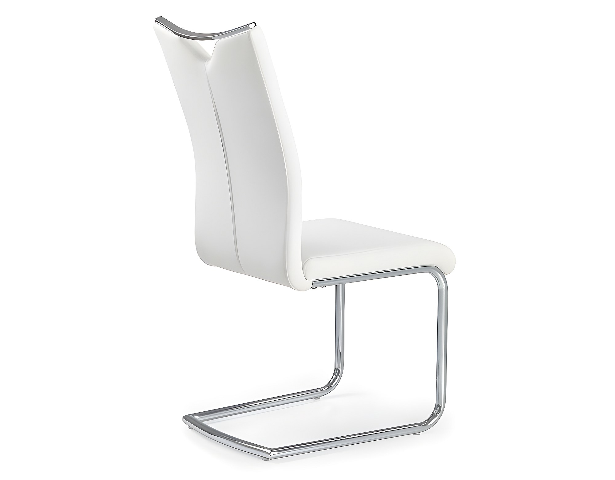 THIBAULT lot de 8 chaises en cuir synthétique - Blanc