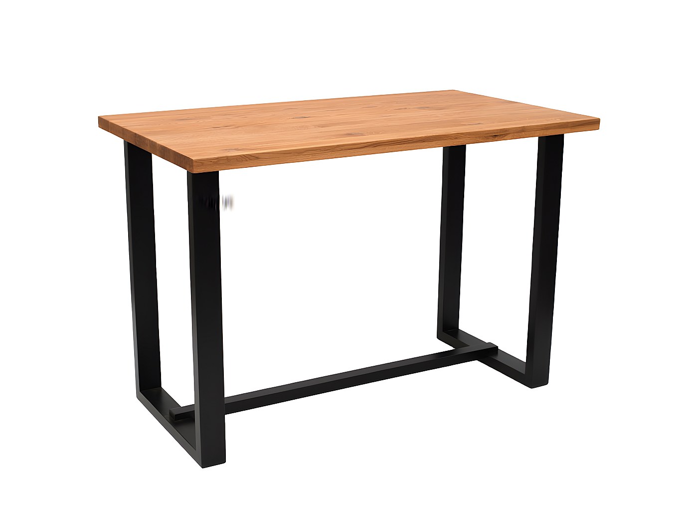 Table de bar avec plateau en chêne massif et piètement en bois - LAO