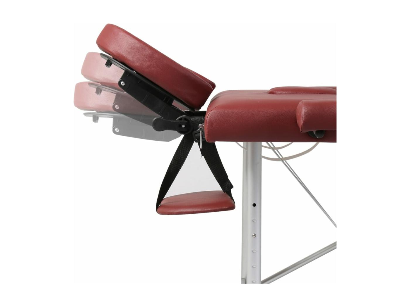 Table Pliable De Massage 2 Zones Avec Cadre En Inox Rouge 02 0001892