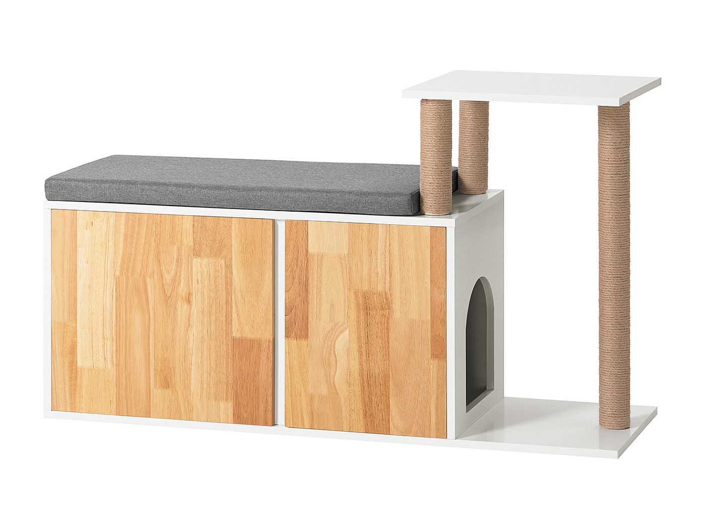 SoBuy FSR135-WN Kattenhuis, Katten Bench, Schoenenbank, Schoenenrek ...