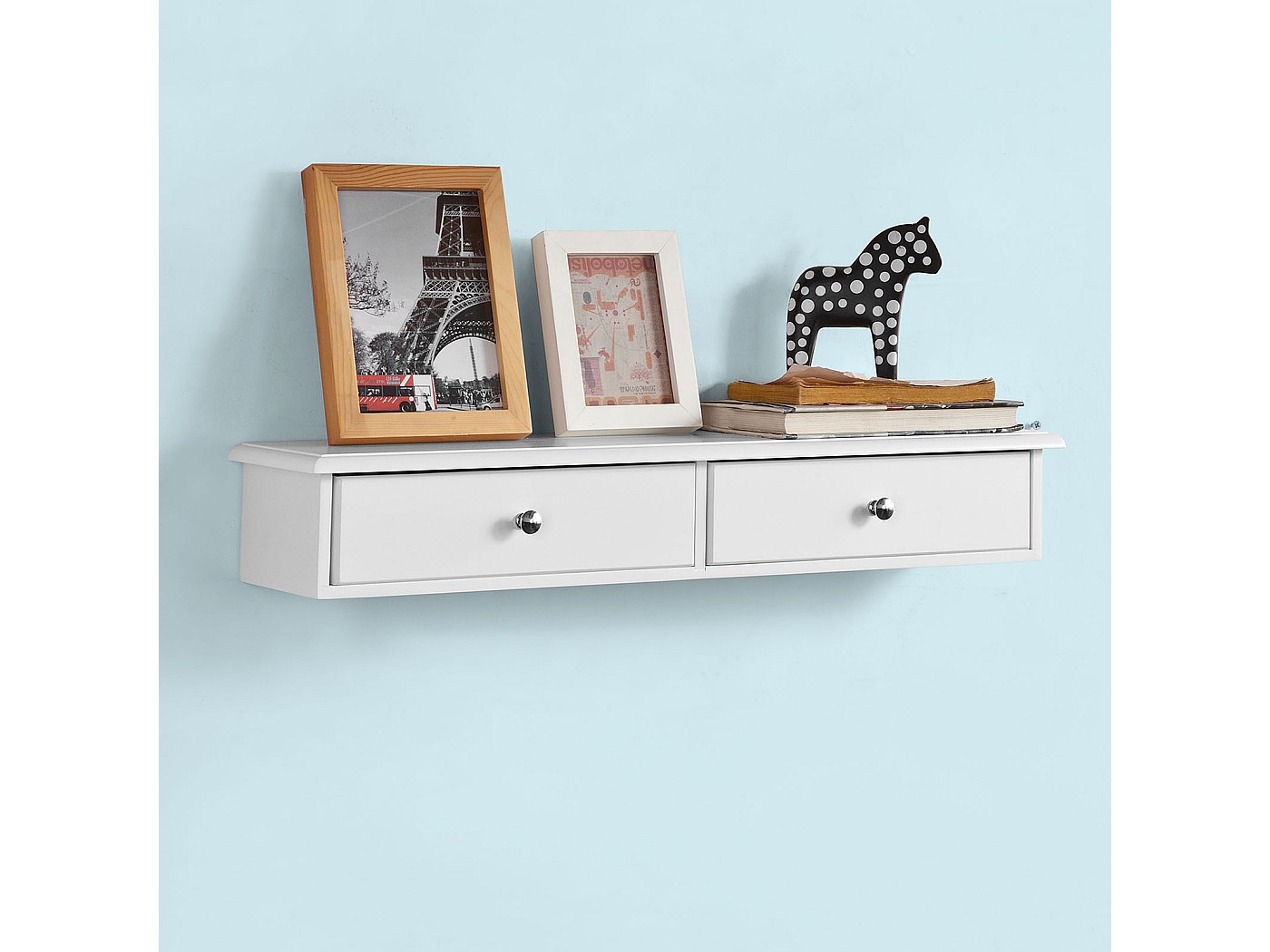 SoBuy mensola da muro moderna soprammobili da interno con cassetto ...