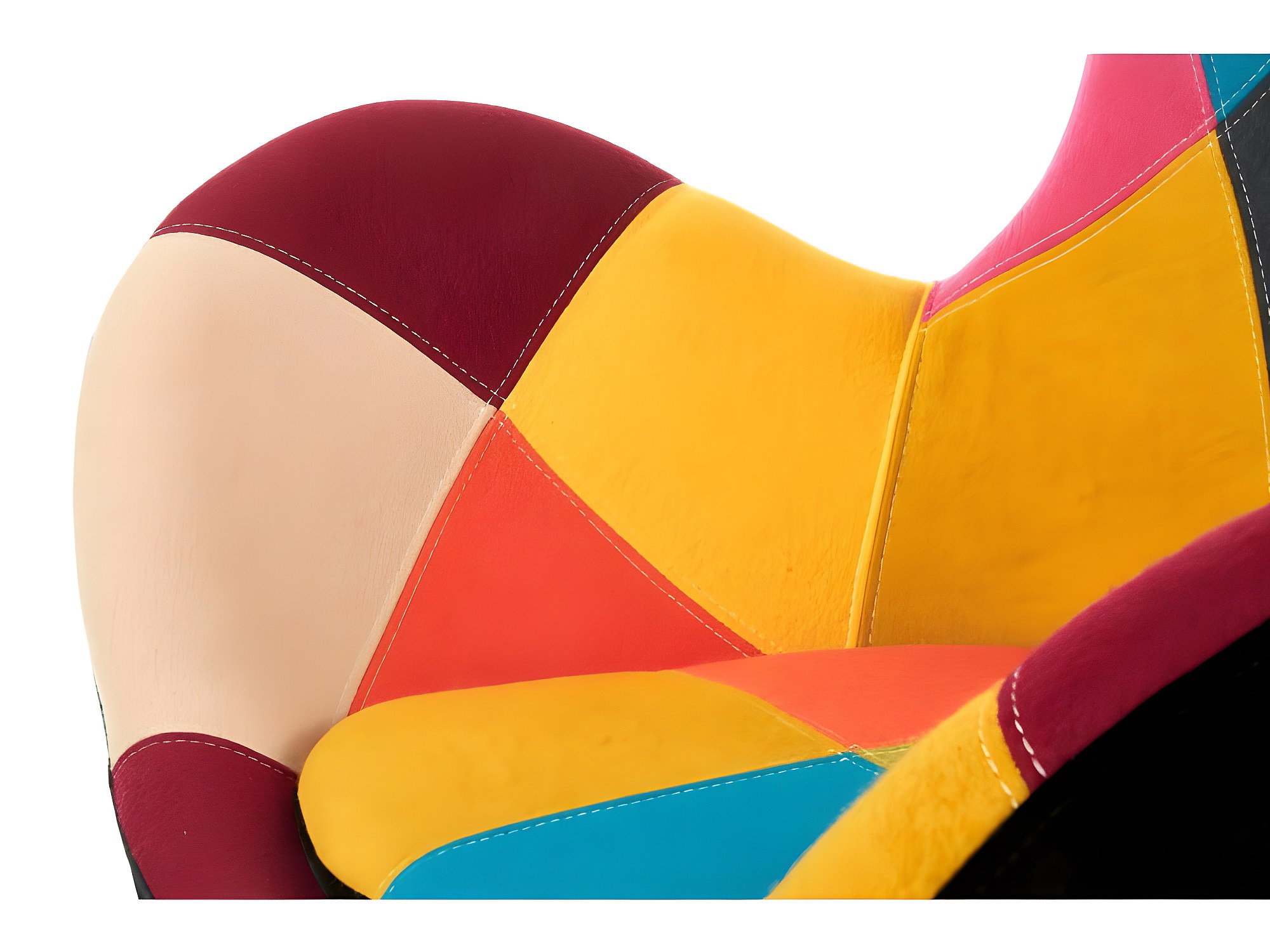 Fauteuil patchwork 76 x 75 x 95 cm - Multicolore